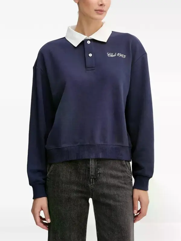 BENETTON Contras-collar Polo Shirt - Blue
