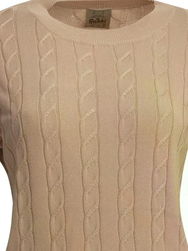 RAKKI Almeria Cable-knit Short-sleeve Sweater
