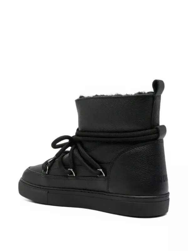 Inuikii Lace-up Pebbled-leather Boots
