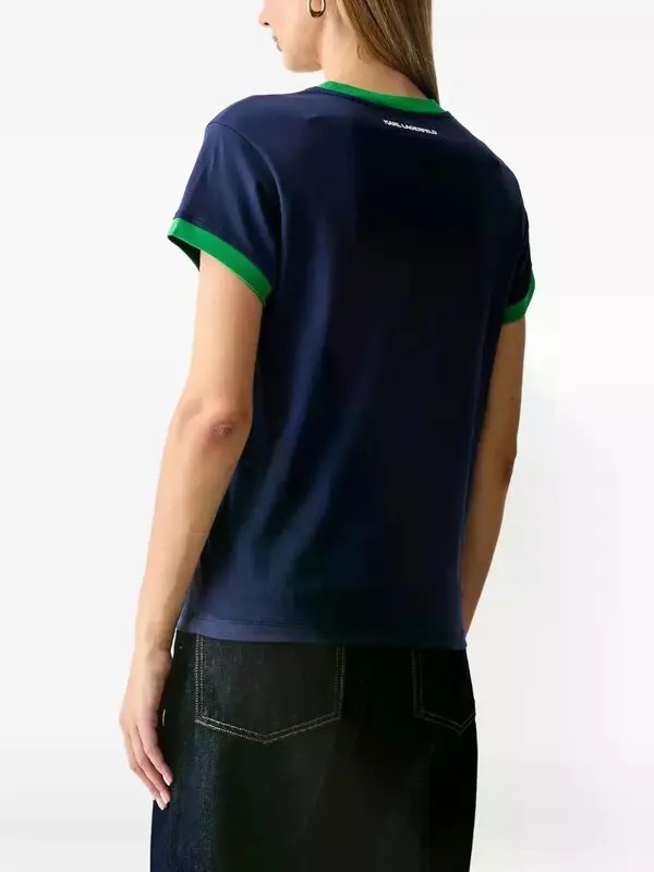 Karl Lagerfeld Graphic-print Ringer T-shirt