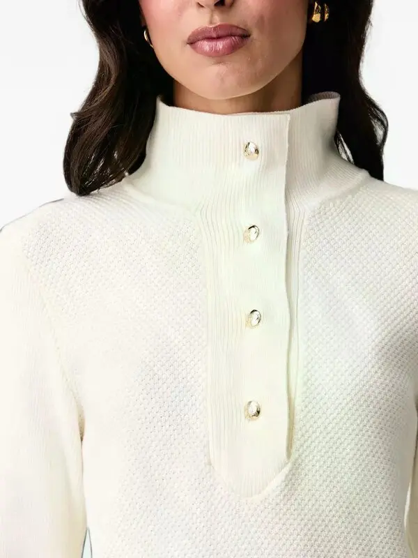Liu Jo Button-up Textured Sweater