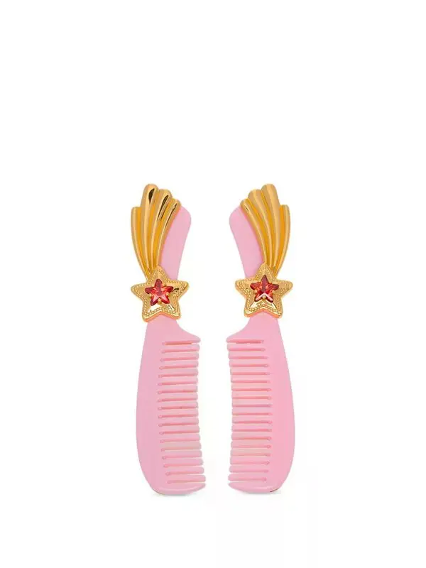 Ashley Williams Comb Drop Earrings - Pink
