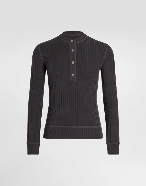 Dolce & Gabbana Serafino Virgin Wool Pullover Sweaters And Cardigans - Grey