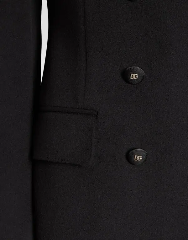 Dolce & Gabbana Dolce Double-breasted Wool Coat Coats And Jackets - Black