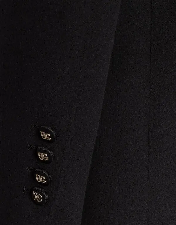 Dolce & Gabbana Dolce Double-breasted Wool Coat Coats And Jackets - Black