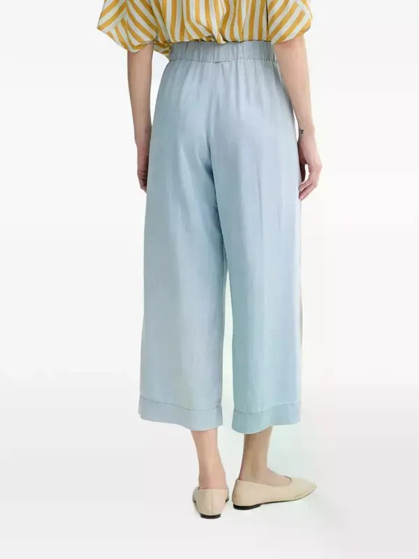 SESSUN Pleated Cropped Trousers