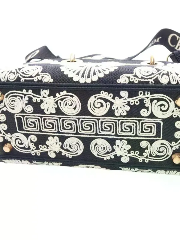 Dior 2000-2026 Medium Embroidered Canvas Cornely Lady D Lite Satchel