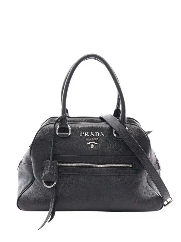 Prada 2010-2026 Vitello Daino Zip Top Satchel