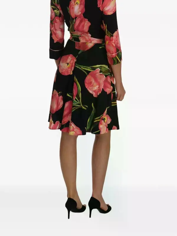 Dolce & Gabbana Tulip-print Wrap Dress