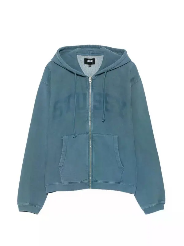 StÜssy Logo-print Zip-up Hoodie