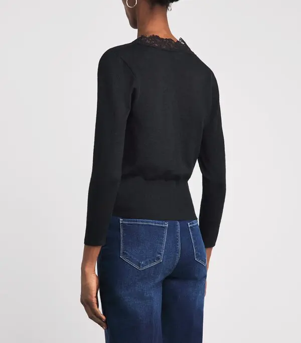 L'Agence Lace-trim Eluna Cardigan