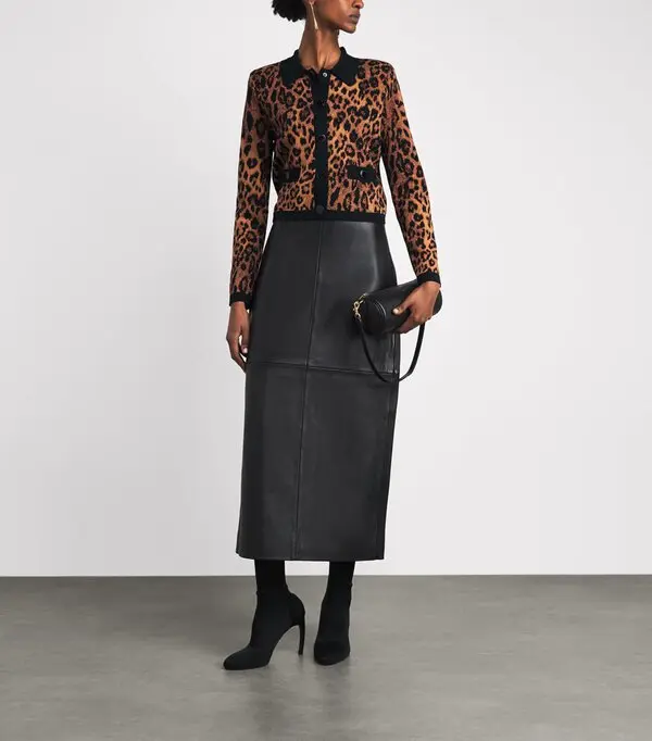 L'Agence Leopard Print Osiris Cardigan
