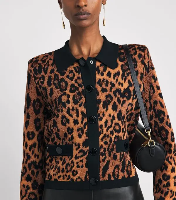 L'Agence Leopard Print Osiris Cardigan
