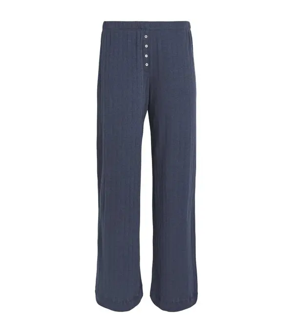 LESET Cotton Pointelle Lounge Trousers