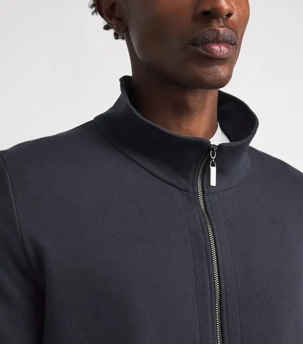 Hanro Stretch-cotton Zip-up Sweatshirt - Grey