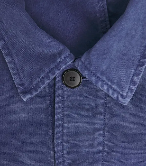 Auralee Garment-dyed Organic Cotton Overshirt