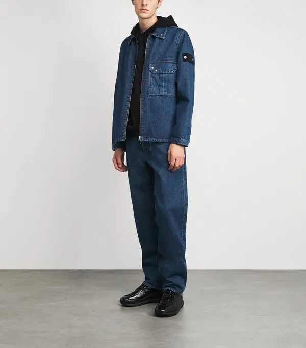 Stone Island Denim Zip-up Overshirt