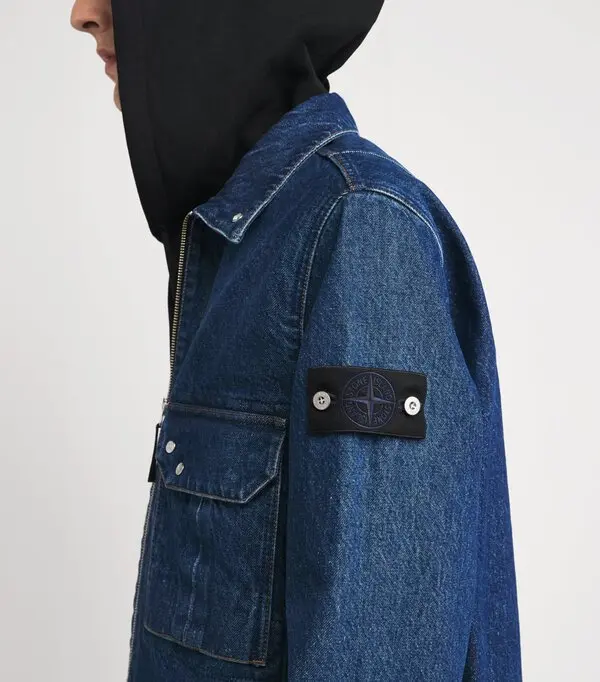 Stone Island Denim Zip-up Overshirt