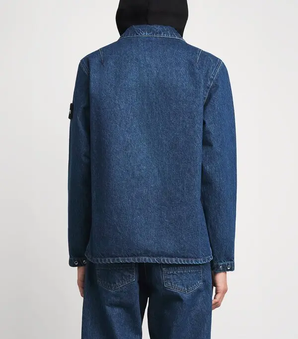 Stone Island Denim Zip-up Overshirt