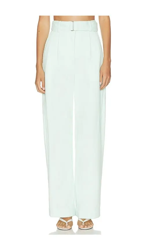 Matthew Bruch Pleated Barrel Trouser In . Also
