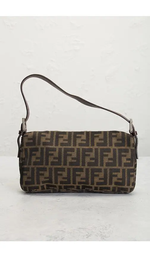 FWRD RENEW Fendi Zucca Baguette Shoulder Bag - Brown