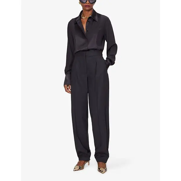 JOSEPH Childs Panelled Relaxed-fit Silk Blouse