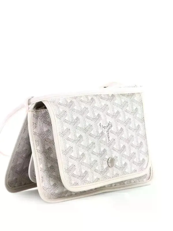 Goyard Plumet Clutch Wallet Coated Canvas Crossbody Bag - White