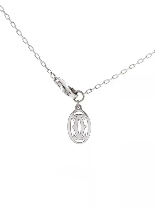 Cartier D'amour Pendant 18k White Gold With Diamond Small Necklace - Silver