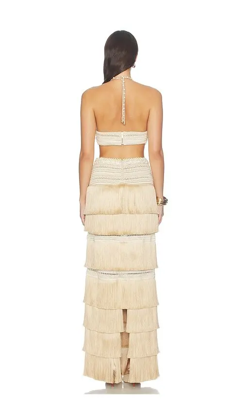 PatBO Petal Fringe Long Dress In . Also