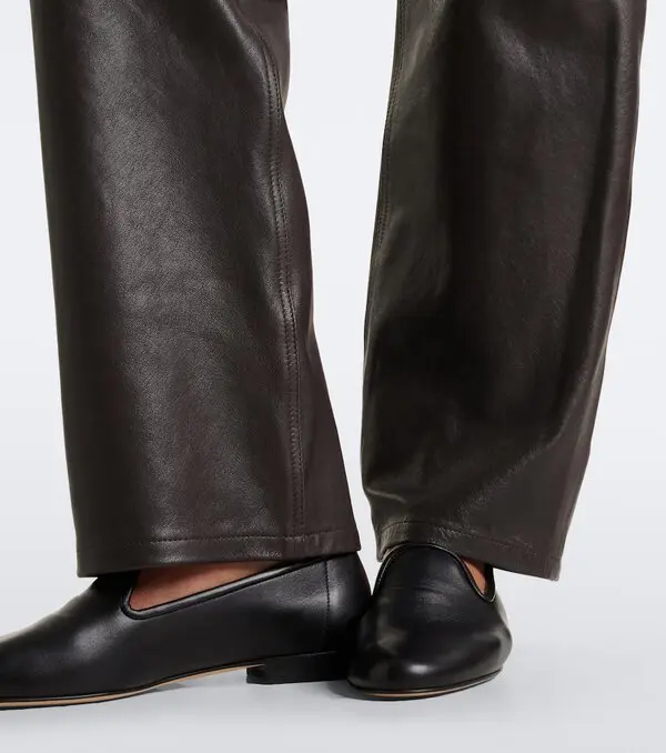 ARMA Jean Leather Straight Pants