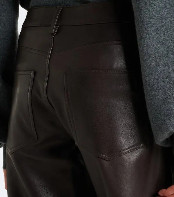 ARMA Jean Leather Straight Pants