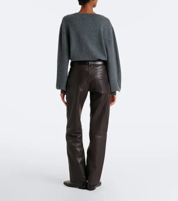 ARMA Jean Leather Straight Pants