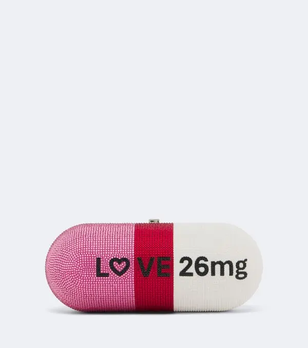Judith Leiber Love Pill Capsule Embellished Clutch