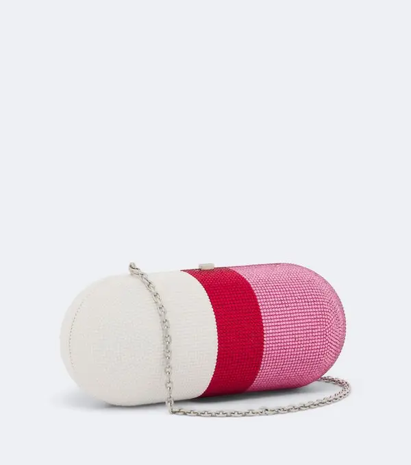 Judith Leiber Love Pill Capsule Embellished Clutch