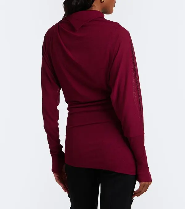 Proenza Schouler Golda Draped Jersey Top