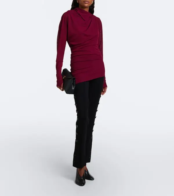 Proenza Schouler Golda Draped Jersey Top