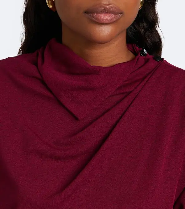 Proenza Schouler Golda Draped Jersey Top
