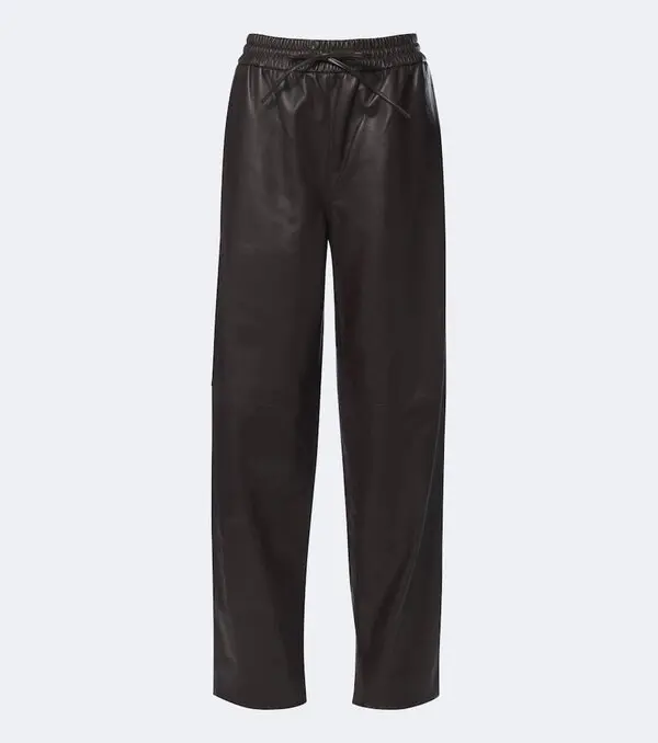 JOSEPH Nat Leather Barrel-leg Pants