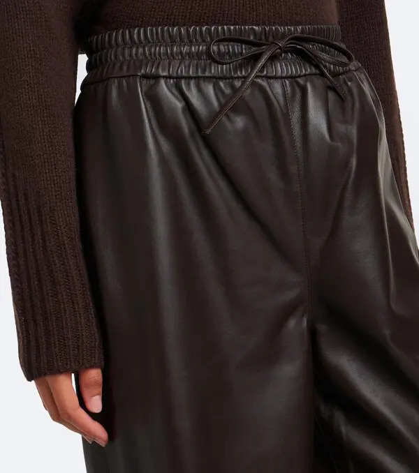 JOSEPH Nat Leather Barrel-leg Pants