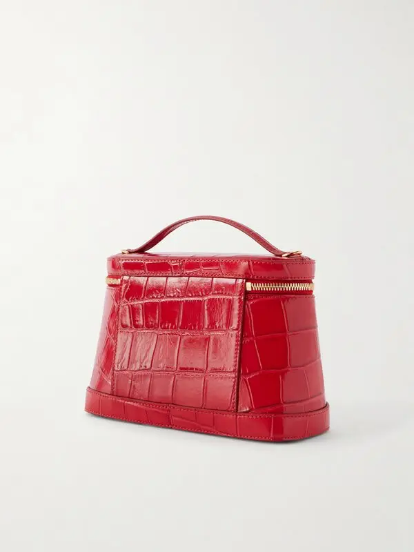 Jacquemus Le Petit Vanity Croc-effect Leather Top-handle Bag