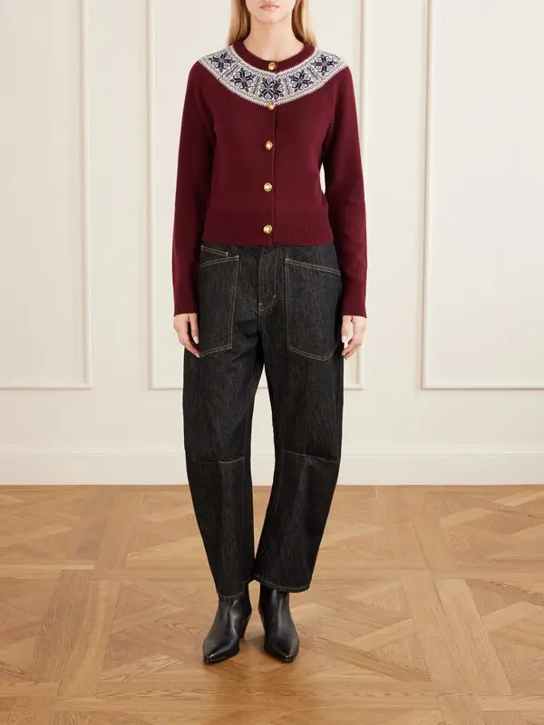 NILI LOTAN Shon Mid Rise Barrel-leg Jeans