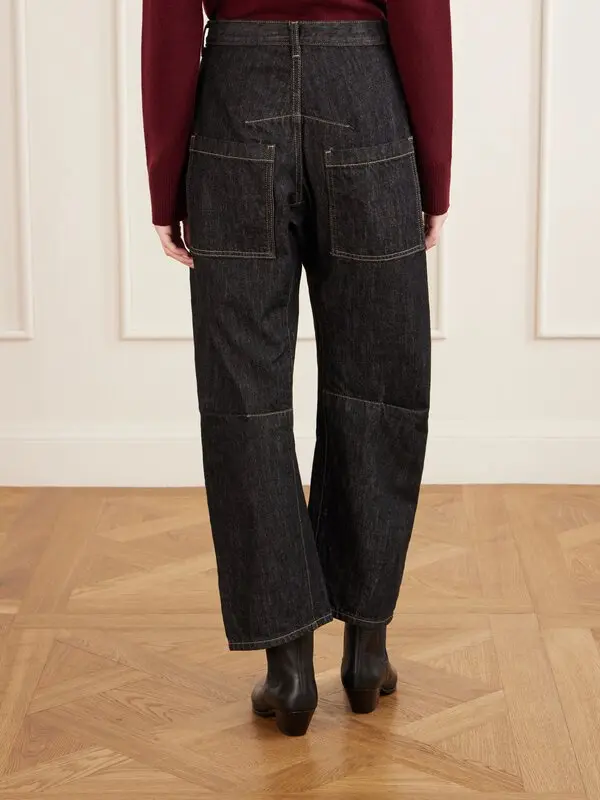 NILI LOTAN Shon Mid Rise Barrel-leg Jeans