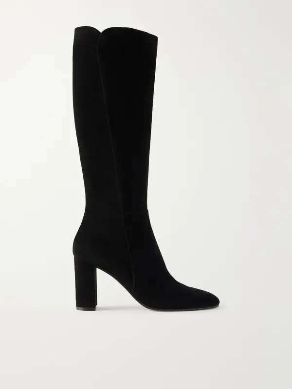 GIANVITO ROSSI 85 Suede Knee Boots - Black