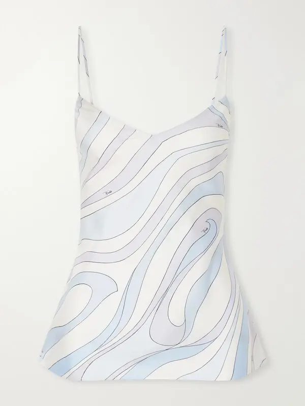 Emilio Pucci Printed Silk-twill Cami - Multi