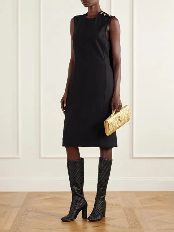 Bottega Veneta Cherry 90 Intrecciato Leather Knee Boots