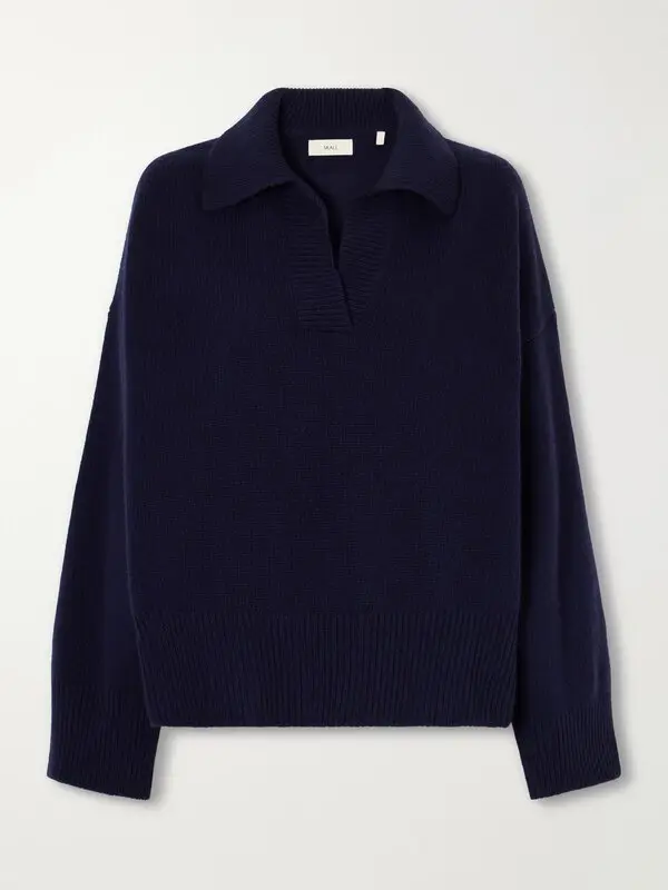 SKALL STUDIO Dean Oversized Rib-trimmed Merino Wool Polo Sweater