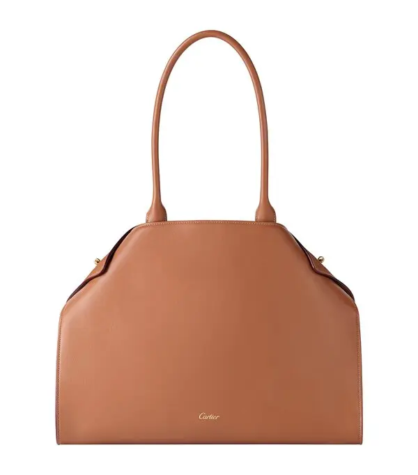 Cartier Medium Leather Clash Tote Bag - Brown