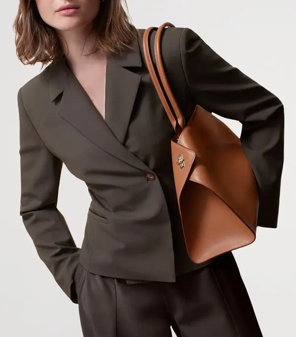 Cartier Medium Leather Clash Tote Bag - Brown