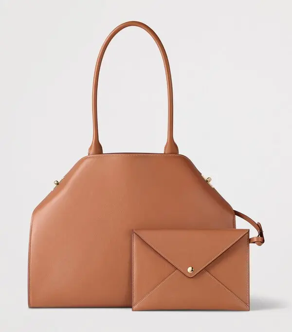 Cartier Medium Leather Clash Tote Bag - Brown
