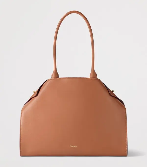 Cartier Medium Leather Clash Tote Bag - Brown